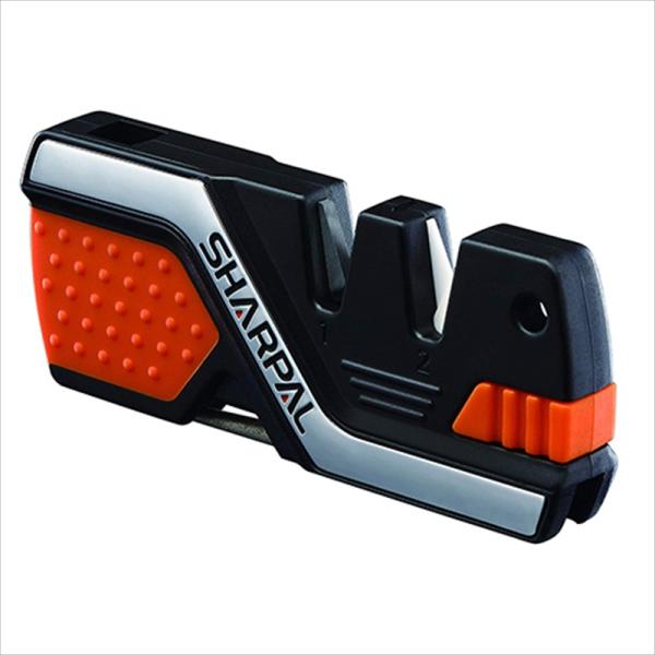 切れ味復活、刃物シャープナーです。[用途]刃物メンテナンス用品。[機能]園芸作業で使う刃物や、日常で使用するちょっとした刃物などの研磨が簡単に行えます。簡易的な研磨ツールです。ナイフ・鉈など両刃の研磨が容易に行えるタングステンとセラミックブ...
