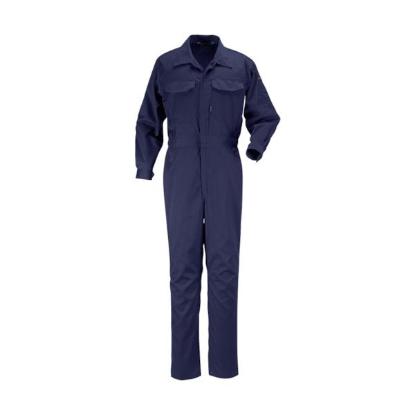 "●動きやすさと使い勝手にこだわったつなぎ服です。<br>●両脇にゴムを入れて適度なフィット感があります。<br>●腰部に伸縮性のある素材を使い、作業時の屈伸のツッパリ感を緩和します。<br>●フロントフ...