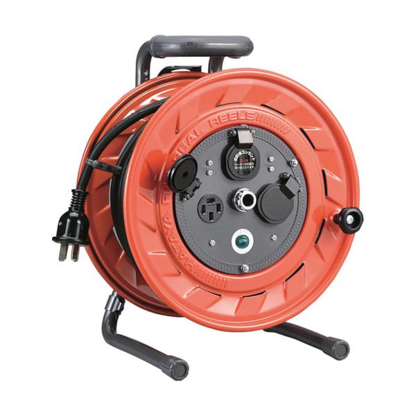 "●複数の機器を同時に使用できるので作業効率がアップします。<br>●油やホコリの侵入を防ぐコンセントキャップ付です。<br><br>●工場内、屋内の建築現場で使用する動力機器、三相200V電動工具など電...