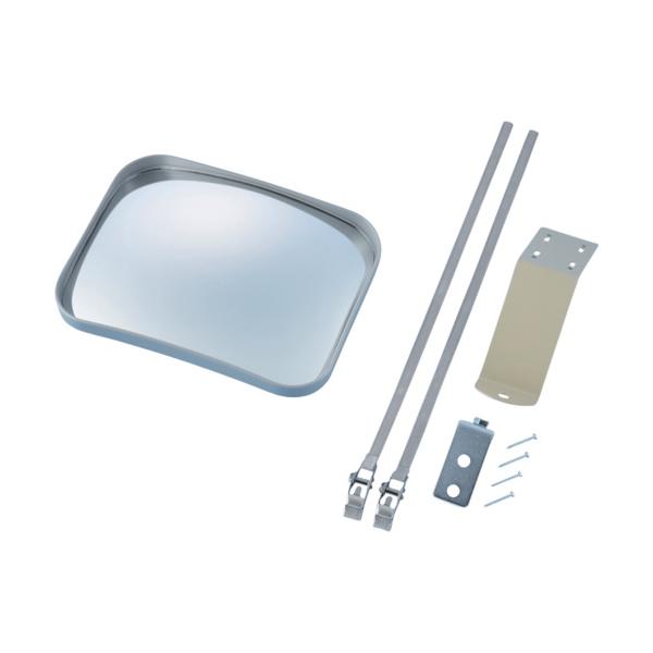 "●オーソドックスなタイプのミラーで、壁面や天井に加えポールにも設置が可能です。<br>●角度調整が自在で非常に軽量です。<br><br>●屋内・屋外兼用。<br>●車両の出入り口や通路の安全...