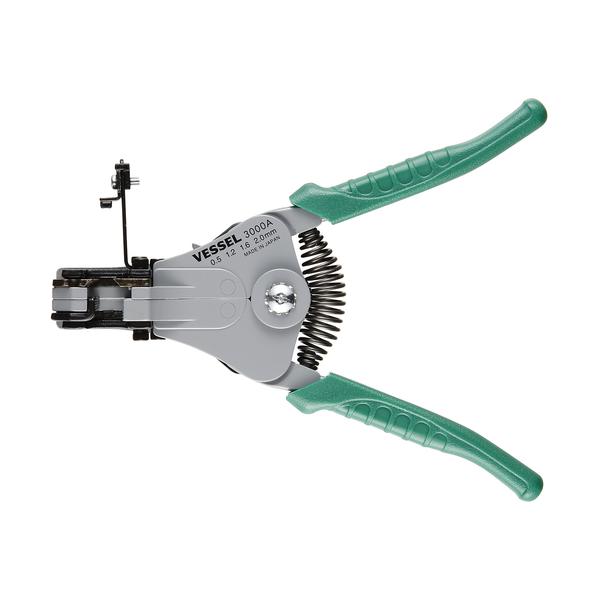 "●線を傷めずワンタッチで被覆をはぎ取ることができ、便利で能率的です。<br>●1回の操作で完璧にすばやく被覆をはぎとることができます。<br>●テレビ、ラジオ、その他の電気器具、電気工事、自動車の電気回路、電信電話...