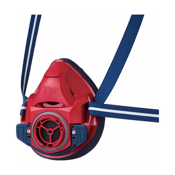 "●マスク一つで防じん・防毒の両方に対応可能（防じん・防毒の両方の国家検定に合格）です。<br>●フィルタ・吸収缶は、印を合わせ右に６０°ひねるだけで確実に取り付けられます。<br>●フィットチェッカー 一体型で、密...