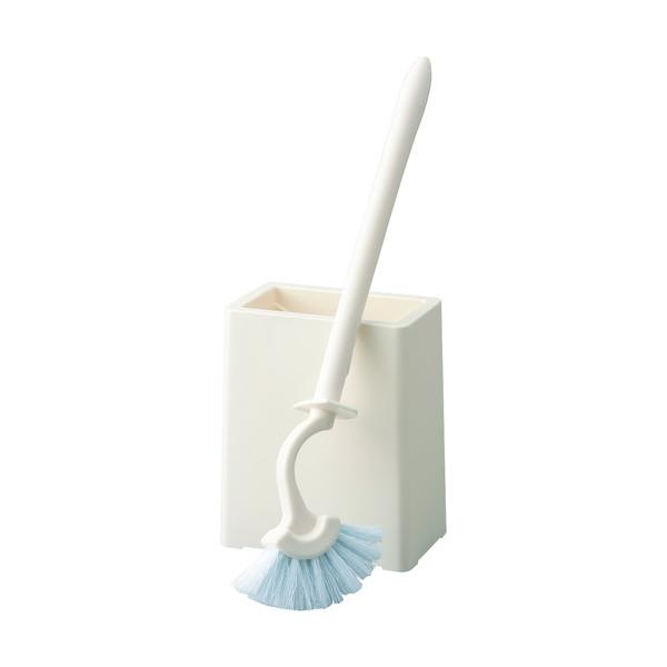 "●特殊ブラシ形状で便器の隅々までラクラクお掃除可能です。<br>●ブラシがケースにつかないので衛生的です。<br><br>●トイレ掃除<br><br>●色：ホワイト<br&...