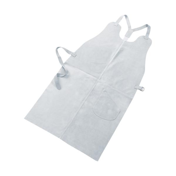 "●耐久性に優れた床革を使用しています。<br>●柔軟性に富み、丈、幅ともゆったりとってあり、作業性に優れています。<br>●内側ポケット付です。<br><br>●溶接、鉄鋼、機械。<b...