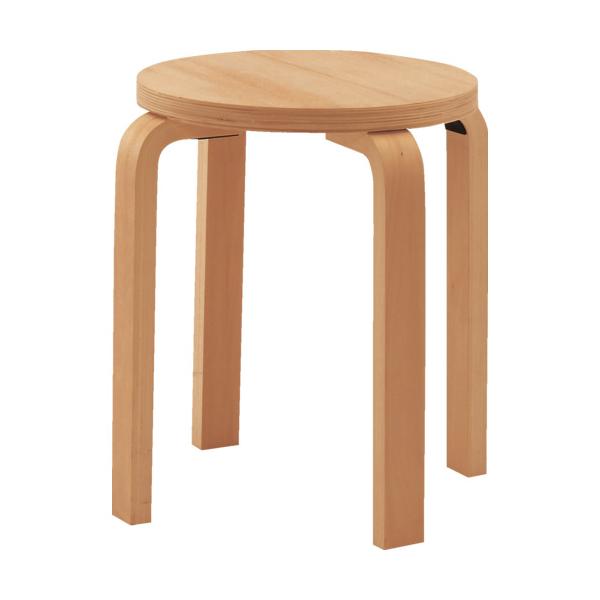 "●木製の丸椅子になります。<br>●スタッキングが可能です。（４脚まで）<br>●床接地面にはフェルトが付いてますので床を傷つけません。<br><br>●座幅(mm)：340<br&g...