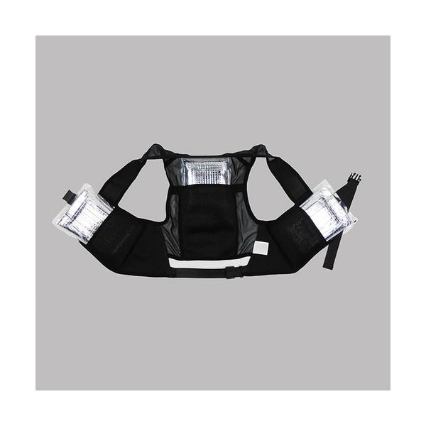 ●熱中症予防に効果的な「脇の下」と「背中」をピンポイントに冷却します。<br>●伸縮性と通気性に優れたメッシュ生地により、体にフィットし作業の邪魔をしません。<br>●着脱簡単なバックルにより体型に合わせたサイズ調整...