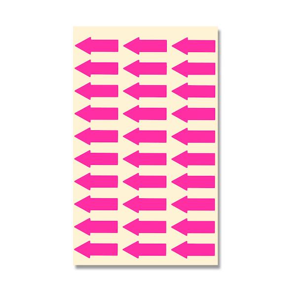 "●鮮やかな発色で視認性の高い蛍光色の矢印型シールです。<br>●POPなどでポイントを強調させたいときや、地図上の場所を示すのに便利です。<br><br>●縦(mm)：12<br>●横(mm...