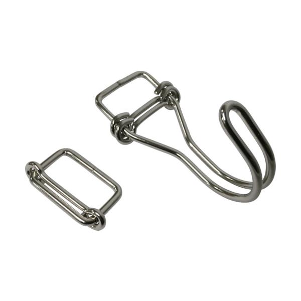 "●チューブゴムの先端に加工が出来ます。<br><br>●チューブゴムの先端金具。<br><br>●適合バンド幅(mm)：20<br>●セット内容：1本線送りフック×1、線送り×1...