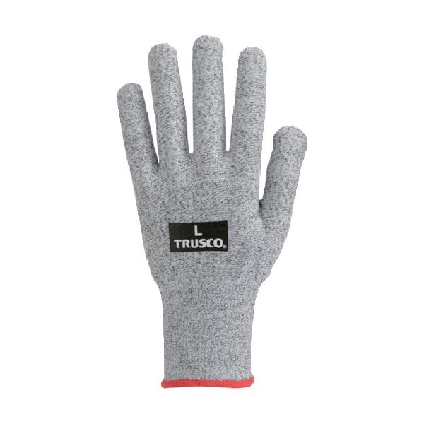 ●長繊維であるため、アラミド繊維と比較し、発塵性は極めて低く抑えられています。<br>●超高強度ポリエチレン長繊維にガラス繊維を織り込むことでさらに強度を持たせ、EN388(2003)に準拠した試験でカットレベル5を実現した薄手...