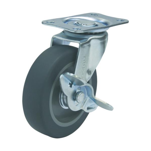 "●エラストマー樹脂車輪の採用でタイヤ痕がつくのを軽減します。<br><br>●ルートバン（メッシュタイプ）用キャスターです。<br><br>●車輪材質：エラストマー<br>●キャ...