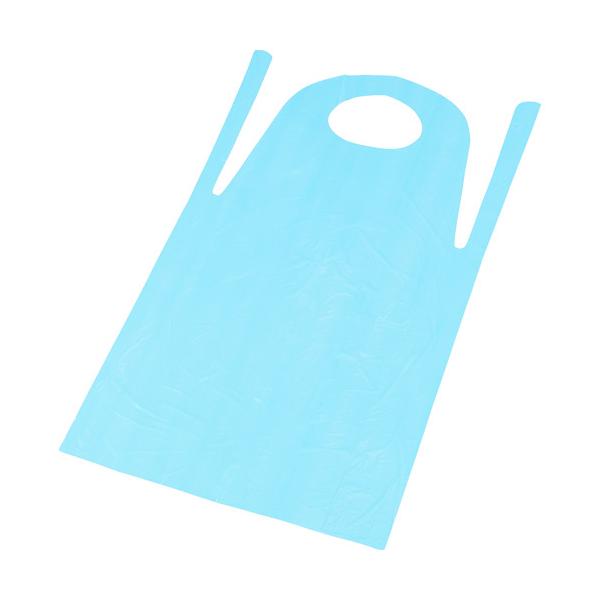 "●使い捨てタイプのPEエプロンです。<br><br>●水周り作業など。<br><br>●色：ブルー<br>●サイズ：フリー<br>●着丈(cm)：120<br&...