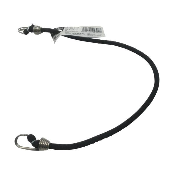 "●伸縮性があり、周囲を糸で特殊織しています。<br><br>●荷物の仮留め、固定等<br><br>●色：ブラック<br>●長さ(m)：0.4<br>●厚さ(mm)：5...