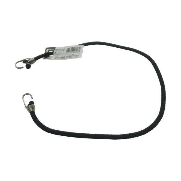 "●伸縮性があり、周囲を糸で特殊織しています。<br><br>●荷物の仮留め、固定等<br><br>●色：ブラック<br>●長さ(m)：0.6<br>●厚さ(mm)：5...