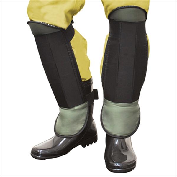 草刈作業中に飛んでくる小石から足元を守ります。[用途]刈払作業用保護具。[機能]撥水加工ナイロンと厚みのあるスポンジ、すね部のガード板によってすねを保護します。着脱は面ファスナーで簡単にできます。足首の動きを妨げないカットに加え、足の甲まで...