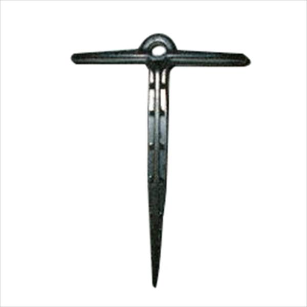 鋭い先端で刺しやすい、丈夫な材質のシート押さえです。[用途]普通の土のシート押え。[機能]10cm×4cmの大判でしっかり押えます。[仕様]●入数：100個。●色：ブラック。[材質]●ABS。…