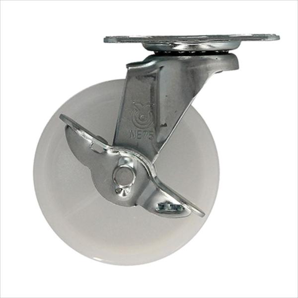 SK11CAR＋平台車取り換え用キャスターとしても使用可能です。[用途]通常のキャスターとして。[機能]75mm自在ナイロンキャスターでストッパー付きです。使用耐荷重は最大25kgです。[仕様]●自在タイプストッパー付き。[材質]●ナイロン...