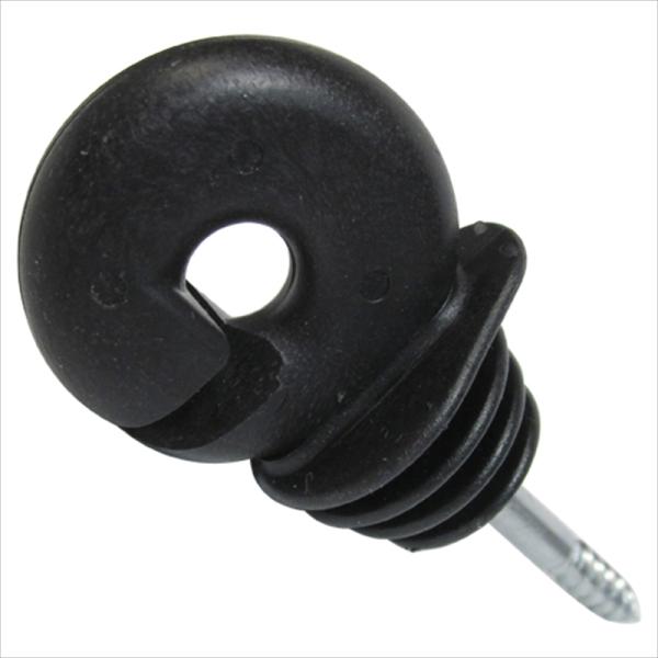 電気柵用の碍子です。[用途]野生動物被害対策(電気柵ワイヤー支持用碍子)。[機能]木ねじ仕様で木柱に使用します。[仕様]●サイズ：90mm(シャフト部35mm)。●重量：22g。●入数：10個。[材質]●プラスチック。…