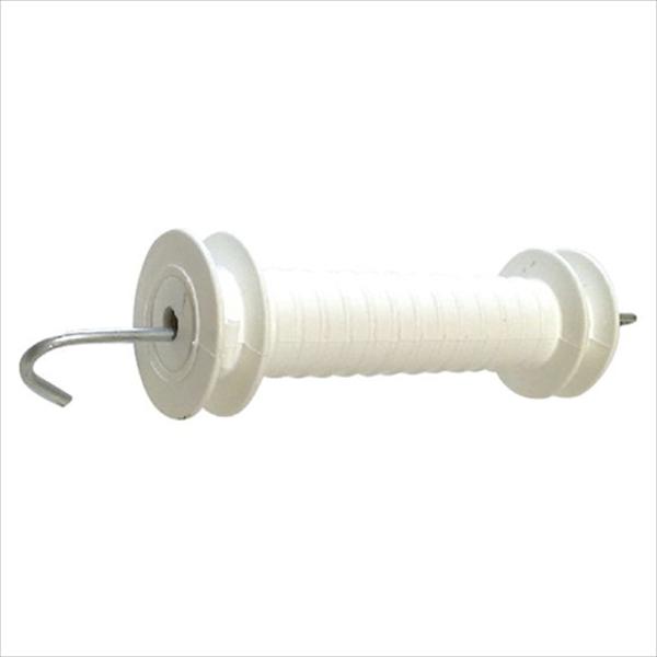 ワイヤーを結んで電気柵のゲートに使用します。[用途]野生動物被害対策(電気柵ゲート用絶縁ハンドル)。[機能]弱バネ仕様で取り外しが簡単です。[仕様]●色：白。[材質]●プラスチック。…