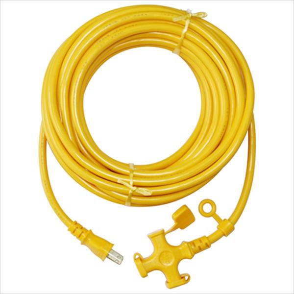 ソフトタイプ電線の延長コードです。[用途]15A3ッ口20メートル屋内型延長コード。[機能]耐寒性に優れたやわらかい電線を使用した延長コードです。環境にやさしい鉛フリー製品です。冬でも固くなりにくいソフトコードです。防塵型なので、差込口への...