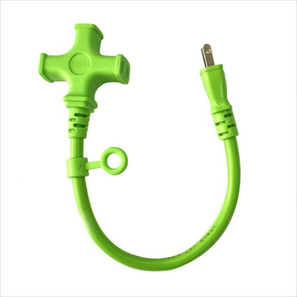 やわらかいカラーコードのショートタップです。[用途]15A・3ッ口・0.5mショートタップ。[機能]耐寒性に優れたやわらかい電線を使用した延長コードです。[仕様]●定格：15A・125V。●コンセント：2PX3ツ口。●色：緑。●電線サイズ：...