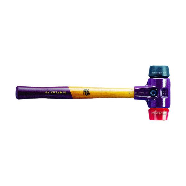 ●中硬のゴムと硬めのプラスティックを組み合わせたハンマーです。<br>●ヘッドのゴムは低摩耗性でプラスチックは耐油性に優れています。<br>●ボルト一本で全てが固定されているのでインサートやハンドルの交換が容易です。...