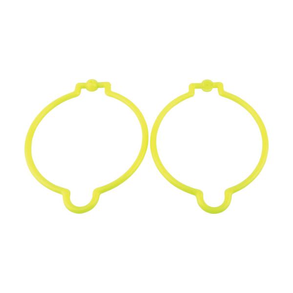 "●コーン用のプラスチック製リングです。<br>●別売のチェーンと一緒に使用します。<br><br>●進入禁止区間の仕切りや、駐車場内での区画整理、人の誘導など。<br><br>●...