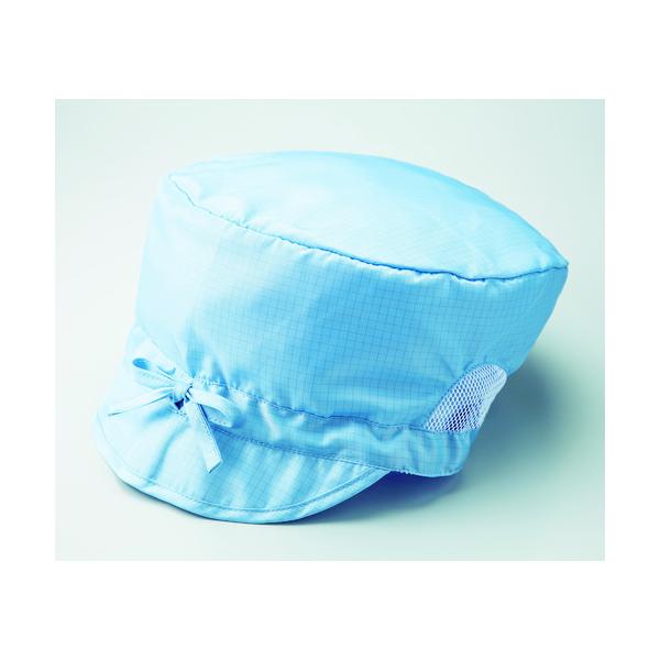 "●耳まで覆う深型タイプです。<br>●ひたいの紐部分で調整が出来るフィット性に優れた商品です。<br><br>●クリーンルーム内での作業に。<br><br>●色：ブルー<b...