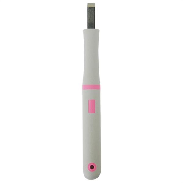 滑りにくく、使い易さ抜群の彫刻刀です。[用途]木彫りや版画などの彫刻堀り。[機能]ハンドルはABS樹脂とエラストマー樹脂の二重構造です。表面のエラストマー樹脂はすべりにくく使い易さ抜群です。柄の色と刃の形状マークで、刃の種類が簡単にわかりま...