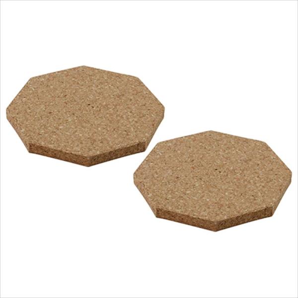 クッション材、工作におすすめなコルク素材です。[用途]クッション材、工作等に使用するコルク素材。[機能]用途色々、自然素材を加工したコルクです。[仕様]●厚さ(約)：8mm。●入数：2入。●形状：八角形。[材質]●コルク。[注意事項]素材の...