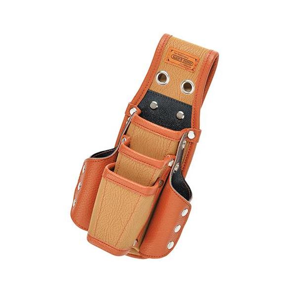 しなやかなレザーと機能性を合わせた男の職人シリーズです。[用途]ツール5丁差し。[機能]1段目以外の4丁差しは、貫通タイプです。痛みやすいベルト通しの芯と表面に補強材を使用しました。突起物の接触にも耐久性があるハードブレード仕様です。[仕様...