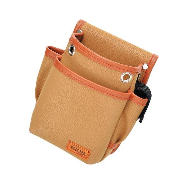 しなやかなレザーと機能性を合わせた男の職人シリーズです。[用途]小型電工袋2段。[機能]右側面にはマジックテープふた式の小物ポケットがあります。痛みやすいベルト通しの芯と表面に補強材を使用しました。[仕様]●サイズ：長さ180×幅170×高...