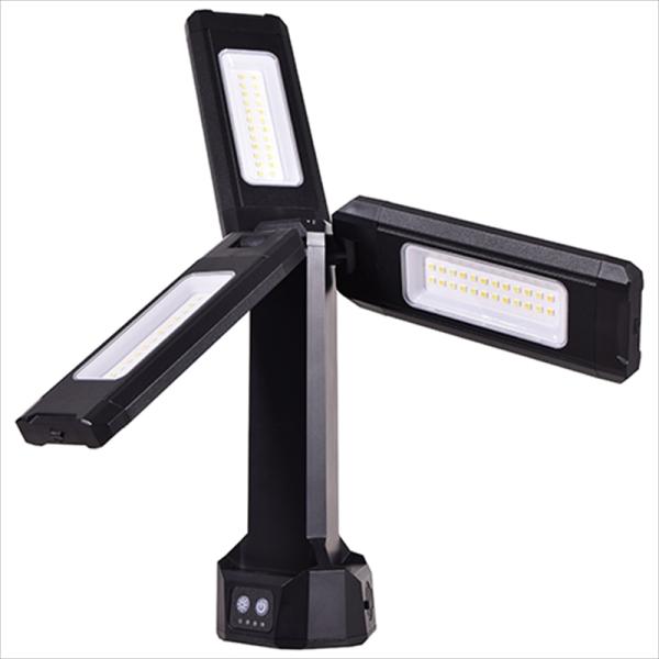 あらゆる可能性がある全方位ライトです。[用途]作業、アウトドア等。[機能]角度を変えて照らす事ができます。マグネット付きです。吊り下げフック付きです。用途に合わせて光色を切り替え出来ます。[仕様]●電源：リチウムイオンバッテリー3.7V40...