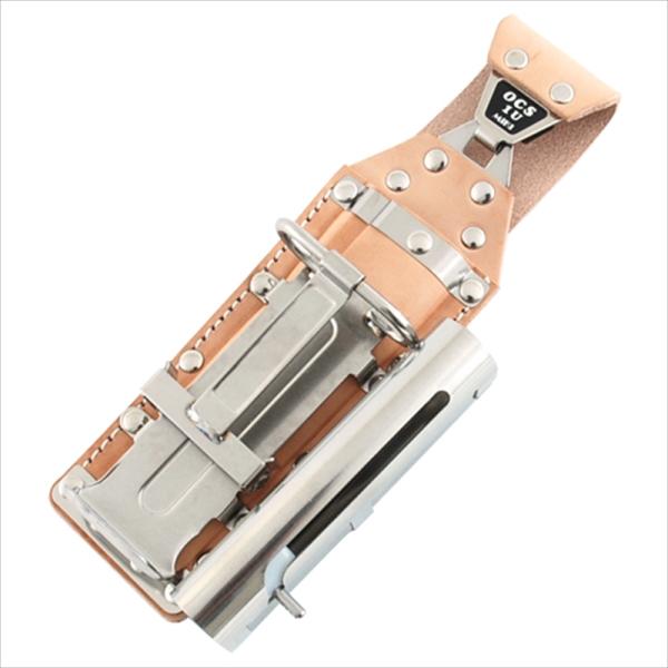 ハッカー収納ケースです。[用途]ハッカーケース。[機能]ハッカー、カッター、チョーク、折尺が収納出来る4連タイプです。腰に安全ベルトを差したまま、自在にケースの着脱が出来ます。[仕様]●ベルト通し幅：約60mm。●カラー：ベージュ。[材質]...