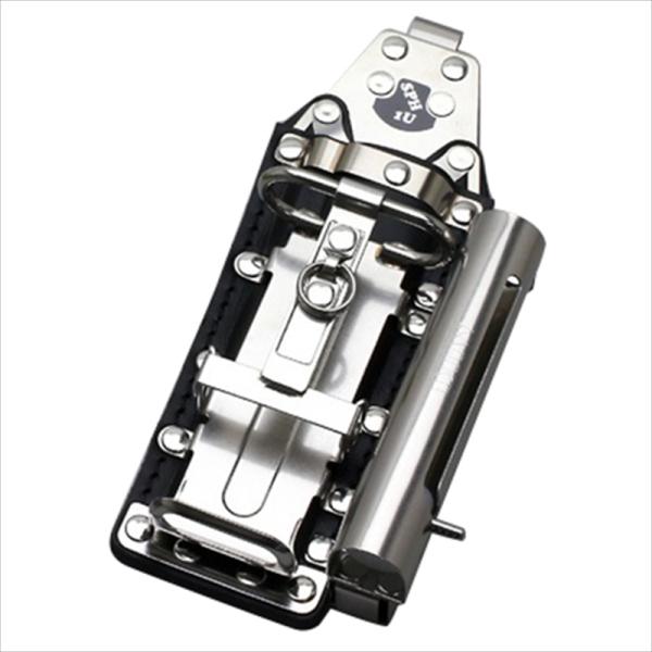 ハッカー、ミニカッター、チョーク、折尺、収納ケースです。[用途]ハッカー収納ケース。[機能]別売りストラップと合わせて腰回りにハッカーなどを携帯できます。[仕様]●収納可能装備品：ハッカー・カッター・チョーク・折尺。●色：ブラック。[材質]...