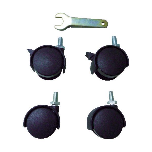 "●低コストを追求した普及型タイプです。<br><br>●車輪径(mm)：40<br>●取付高(mm)：50<br>●軸長(mm)：15mm、取付高：50<br>●許容荷重(kgf...