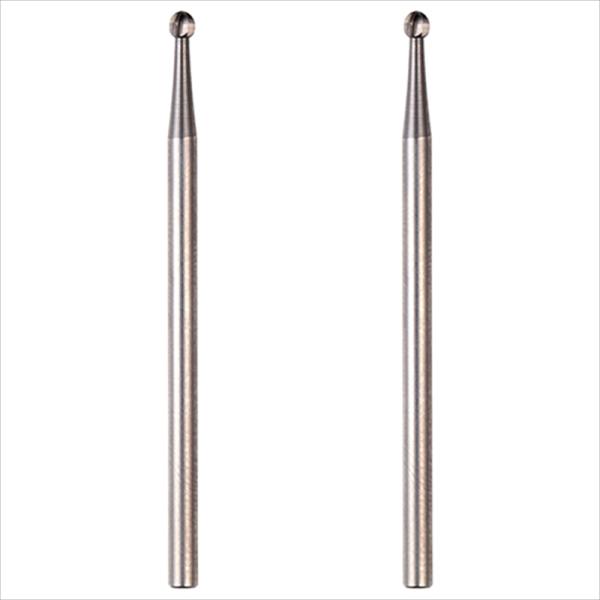 ミニルーター専用のハイスビットです。[用途]鉄、アルミ、真鍮、木材、プラスチックなどの切削。[機能]ハイス鋼は刃に粘りがあり切削速度が遅い場合でも切削性が優れています。[仕様]●シャフト径：2.35mm。●形状：球型径2.3mm。●2本入。...