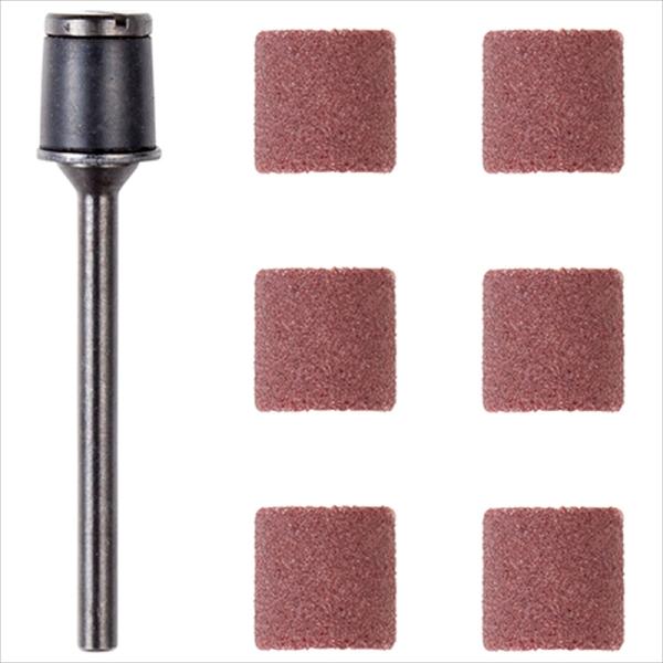 金工・木工の研磨用ペーパーです。[用途]金工、木工用研磨ペーパー。[機能]シャフト径3.0mmのロールペーパーです。[仕様]●6個入。[材質]●シャフト：鉄80、120番。[注意事項]適合モデルの確認をお願いします。…