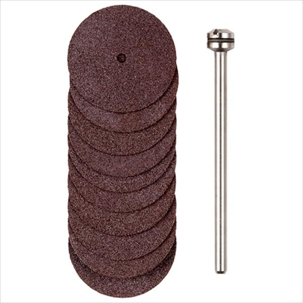 金属の切断ができる切断砥石です。[用途]金属の切断用、切断砥石。[機能]細い(うすい)金属、F.R.P.の切断に最適です。[仕様]●シャフト径：2.35mm。●サイズ：砥石部分・径22×0.7mm。●レジ砥石80番。●最高対応回転数：250...