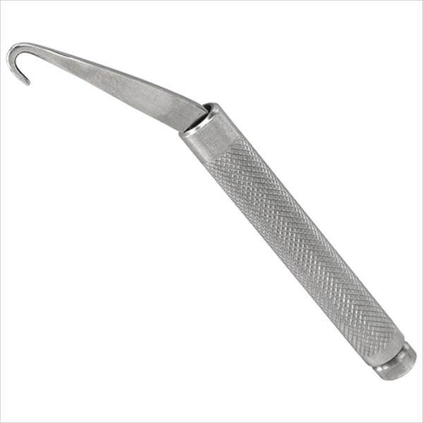 保温材作業用ハッカー。[用途]保温材の結束。[機能]断熱材を固定する金網の結束作業に最適です。[仕様]●全長：165mm。●重量：150g。[材質]●ステンレス。…