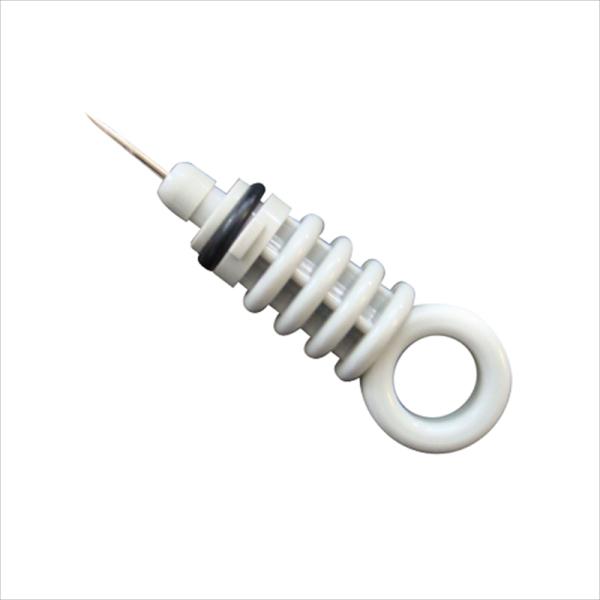 サビに強いステンレス針です。[用途]墨つぼ用カルコ。[機能]ポケスミ、ポケチョーク、芯打ちの交換用カルコです。[仕様]●ステンレス製。●入数：3個。[材質]●本体：樹脂。●針：ステンレス。[注意事項]カルコの針は非常に鋭利ですので、取り扱い...