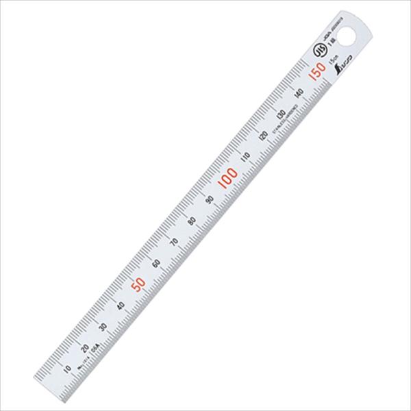 長さの許容差はJIS規格より優れています。[用途]長さの測定用直尺。[機能]目盛がエッチングで刻み黒メッキなので取れないです。スタンダードな直尺です。材質は錆びにくいステンレスを使用しています。裏面インチ換算表付です。[仕様]●本体サイズ：...