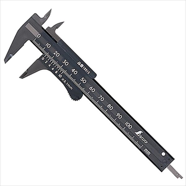 軽量・コンパクトで携帯に便利です。[用途]外径測定、内径測定、深さ測定、段差測定用ノギス。[機能]丈夫で温度変化による伸縮が少ないポリカーボネート製です。使用・保管の際にサビの心配もないです。デプスバー付です。[仕様]●本体サイズ：幅58m...