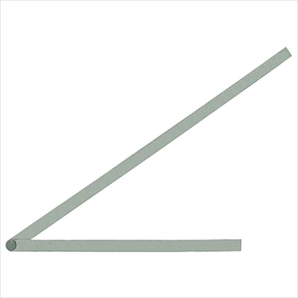 角度を任意に調節できます。[用途]ケガキ時、角度写し時に使用する自由金。[機能]角度写しやケガキ作業が簡単に行えます。[仕様]●本体サイズ：長枝(短枝)450(300)mm×幅15mm×厚さ2mm。●重量：171g。●目盛なし。[材質]●本...