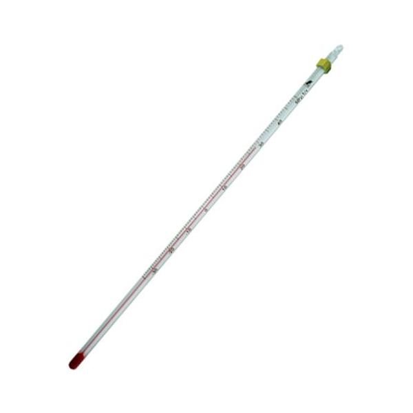 アルコール液は見やすく読み取りやすくなっています。[用途]気温、水温、地温、料理等に使える温度計。[機能]転がり防止ゴム付です。シンプルな包装で低価格を実現しました。[仕様]●本体サイズ：6mm径×300mm。●重量：21g。●精度：±1度...