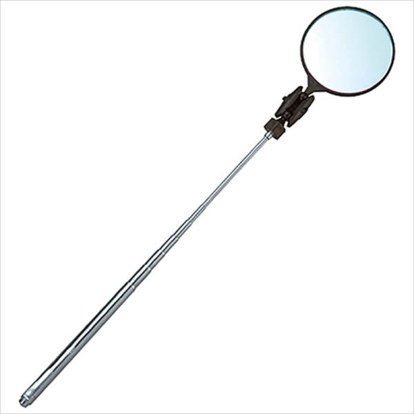 鏡の角度を自由に変える事ができます。[用途]機械の内部、背面等の点検作業に使用する点検鏡。[機能]柄は伸縮し、背面等の狭い場所でも確認できる点検鏡です。[仕様]●アンテナ長さ：530mm。●鏡サイズ(丸型)：直径60mm。●重量：53g。●...