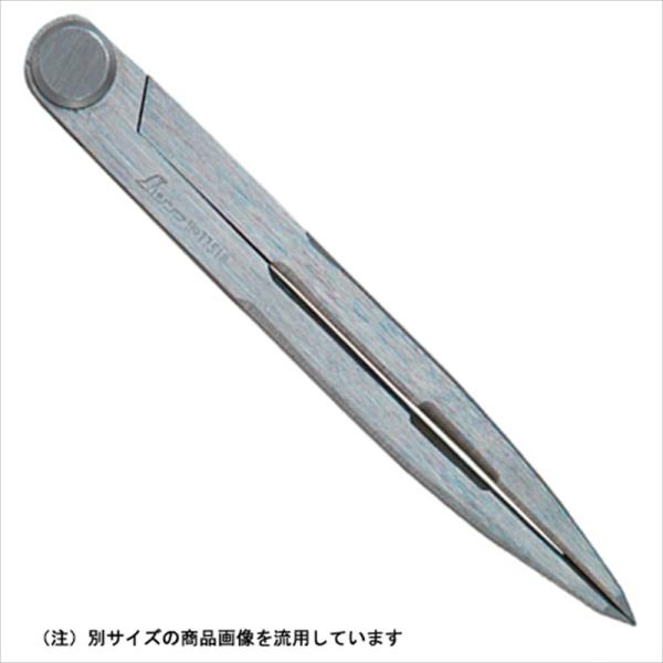 鉄板上の硬い部分に円形をケガけます。[用途]円形のケガキや加工品等の寸法の写し取り用鋼製コンパス。[機能]先端部には焼き入れ加工されている鋼製コンパスです。[仕様]●使用範囲(半径)：200mm。●重量：174g。●先端焼入加工。[材質]●...