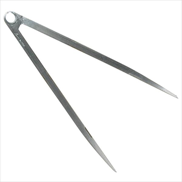 鉄板上の硬い部分に円形がケガけます。[用途]円形のケガキや加工品等の寸法の写し取り用鋼製コンパス。[機能]先端部には焼き入れ加工されている鋼製コンパスです。[仕様]●使用範囲(半径)：300mm。●重量：290g。●先端焼入加工。[材質]●...