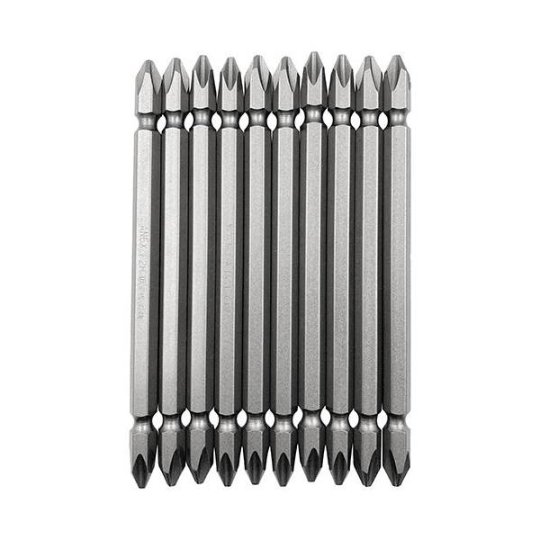 高精度・高強度・高品質の日本製ビットです。[用途]ネジの締め付け緩め作業のドライバー用ビット。[機能]メッキ層の影響を受けないラッカー＋防錆油処理(ブラック)です。[仕様]●サイズ(刃先×全長L)：+2×110。●熱処理区分：H。●入数：1...