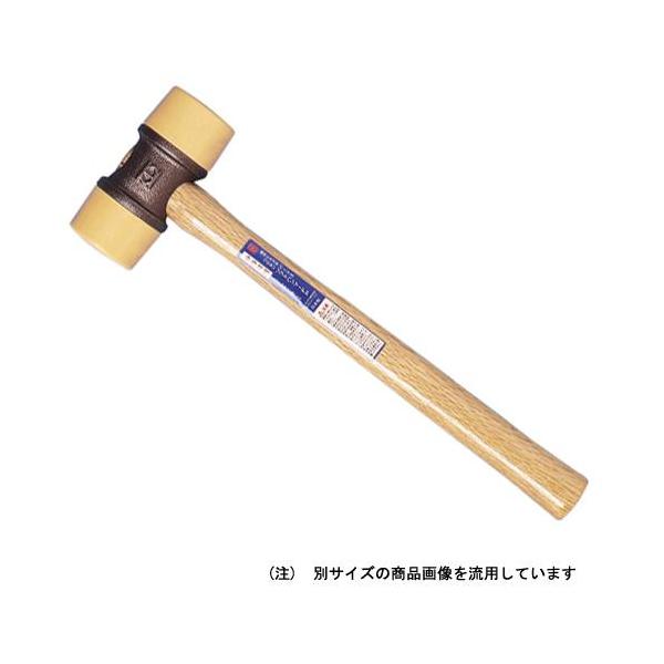衝撃にも強くヘッド交換可能な樹脂ハンマーです。[用途]木製品組立て・機械修理。[機能]ヘッドは衝撃に強いPVC製です。ヘッド交換が可能です。頭部本体は鋳鉄製で、打撃力があります。柄は手になじみやすいテーパー状です。[仕様]●全長：375mm...