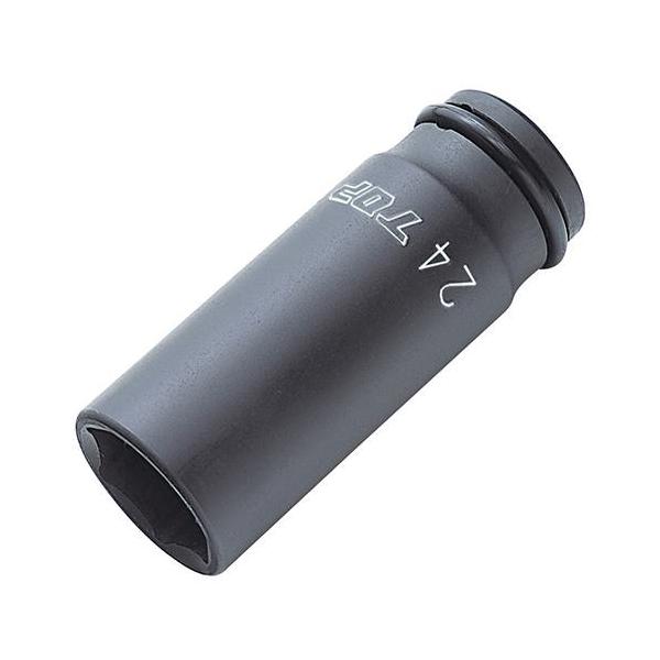 インパクトレンチやエアーインパクトなどの動力工具用ソケットです。[用途]各種ボルト・ナットの着脱作業。[機能]ボルトが長く出る場所や奥深い場所の作業に最適な超ロングタイプです。6角サーフェイスタイプ(面接触)のためボルト・ナットの角をナメに...